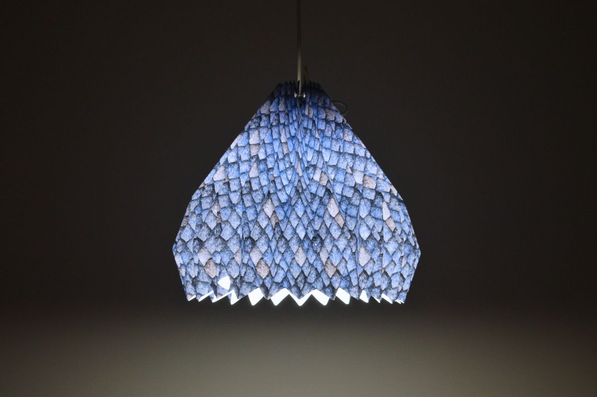 Lampshade - Paper Lamp "Dragon Scales" (Easy Installation)